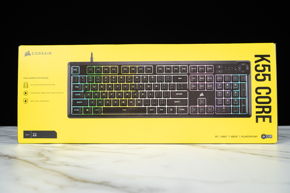 靜音靈敏薄型鍵盤 / 海盜船 CORSAIR K55 CORE 開箱 | XFastest News