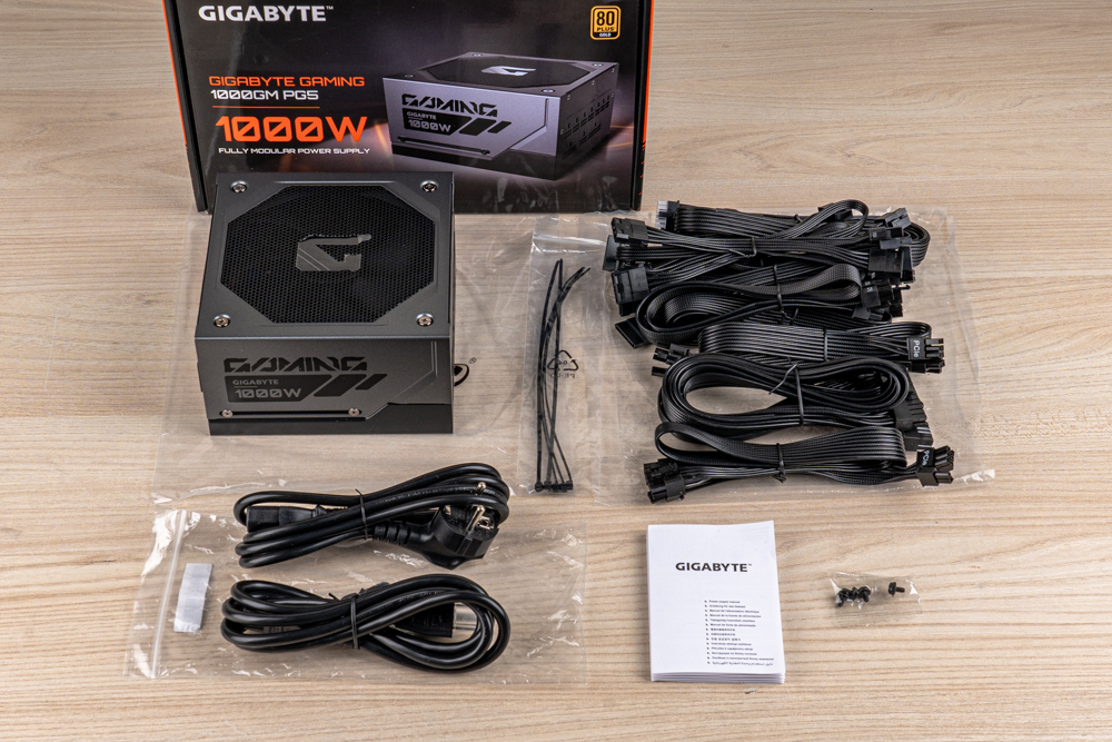 GIGABYTE GAMING 1000GM PG5 模組電供開箱 / T-Guard 主動顯卡保護、12V-2×6 雙色接頭 ...